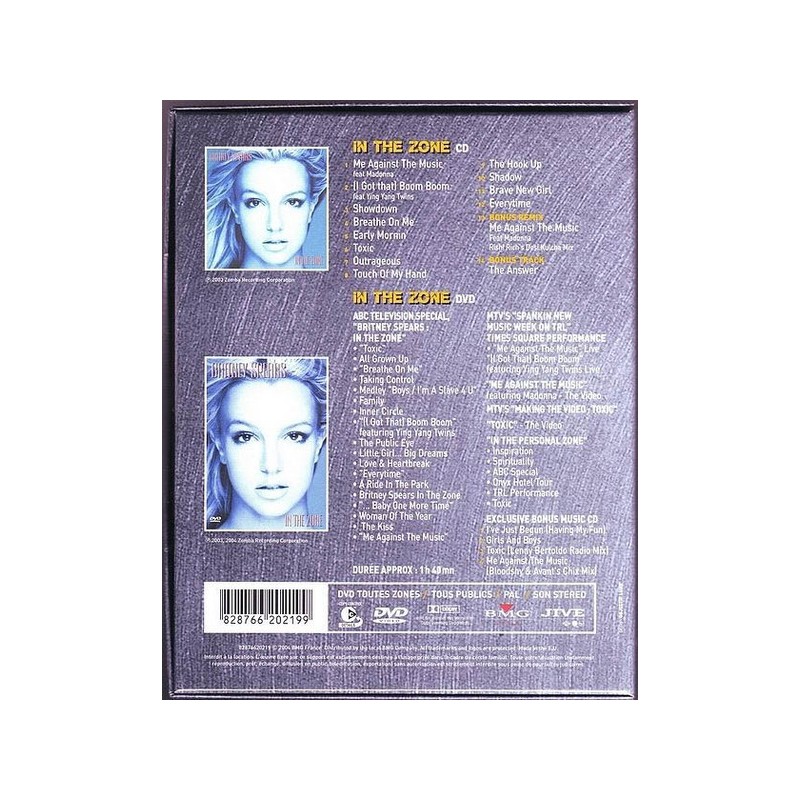 "In The Zone" 2 CD + DVD box set (France)
