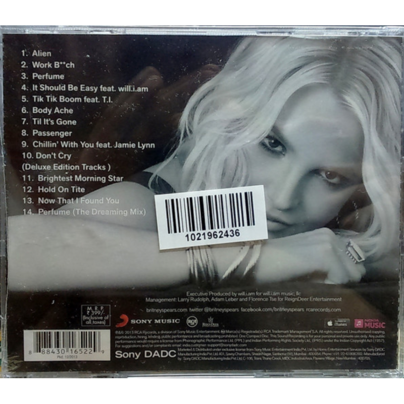 "Britney Jean" Deluxe 14-tracks CD (India)