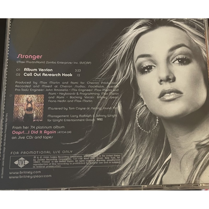 "Stronger" 2-tracks promo CD single (USA)