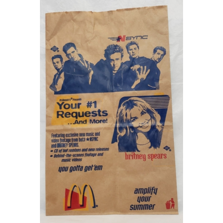 Britney Spears - 'Nsync McDonald's paper bag (2000)